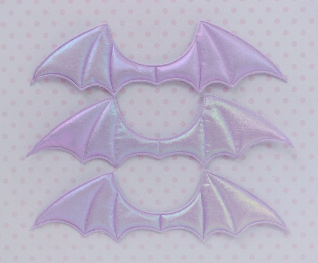 140mm HUGE Pearlescent Purple Bat Wing Pastel Goth Creepy Cute ...