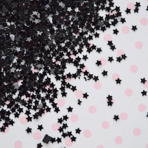 2mm Kawaii Black Star Pastel Goth Glitter Resin Supplies Nail Art Slime ...