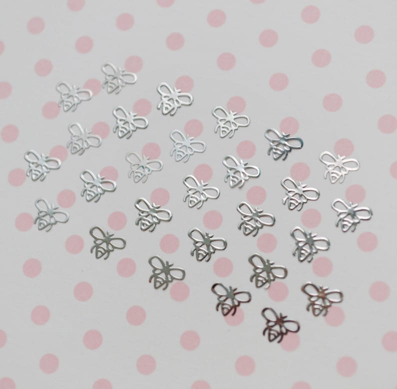6mm Tiny Kawaii Metallic Gold or Silver Bumble Bee Metal - Etsy