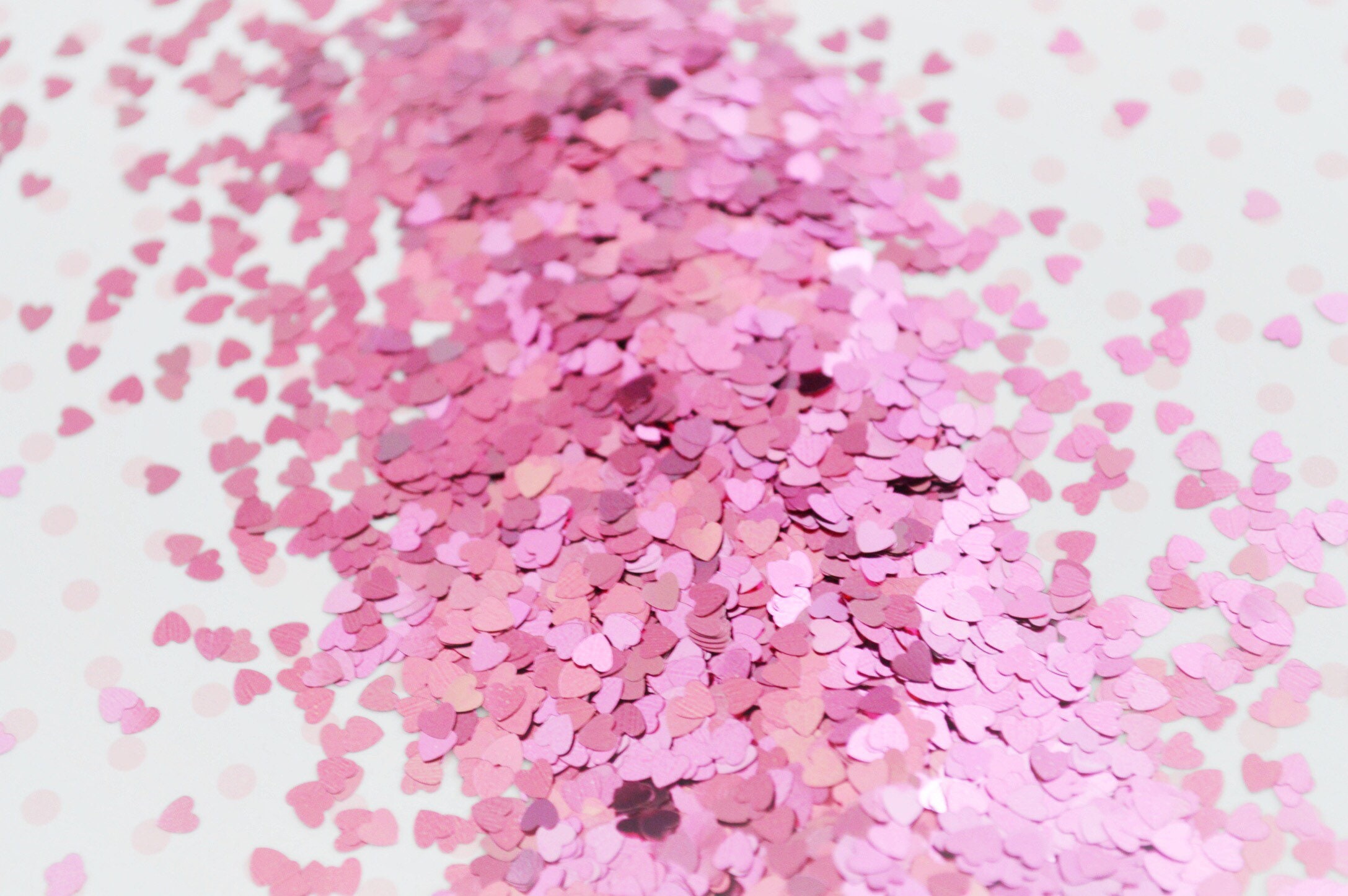 3mm Kawaii Metallic Pink Heart Valentine Glitter Resin - Etsy