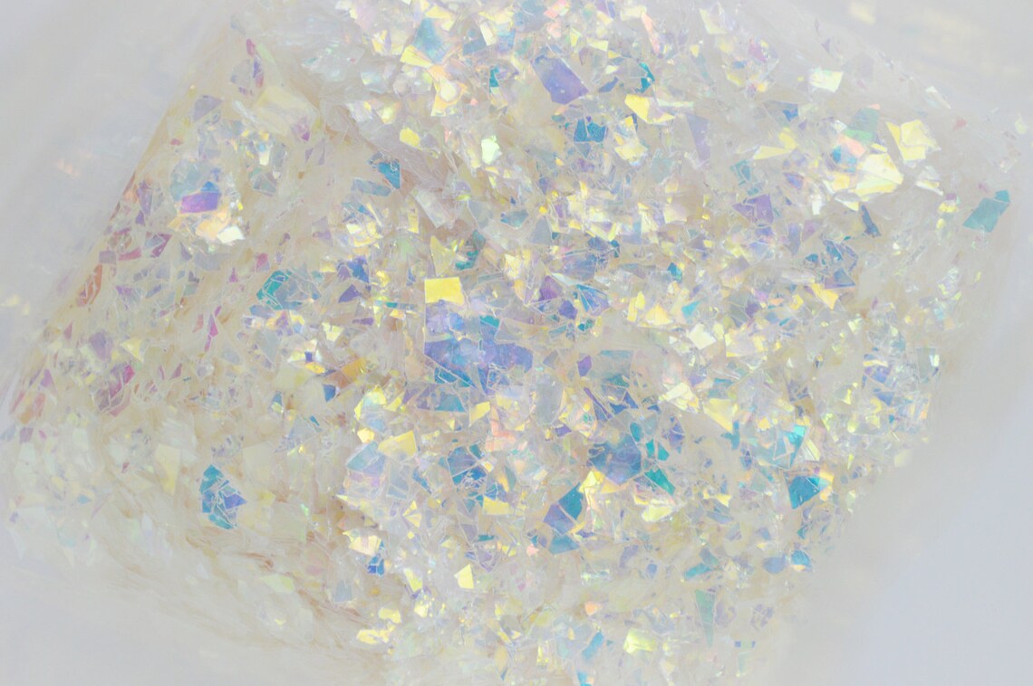 Clear Iridescent Glitter Shards Yume Kawaii Resin Supplies Nail Art ...