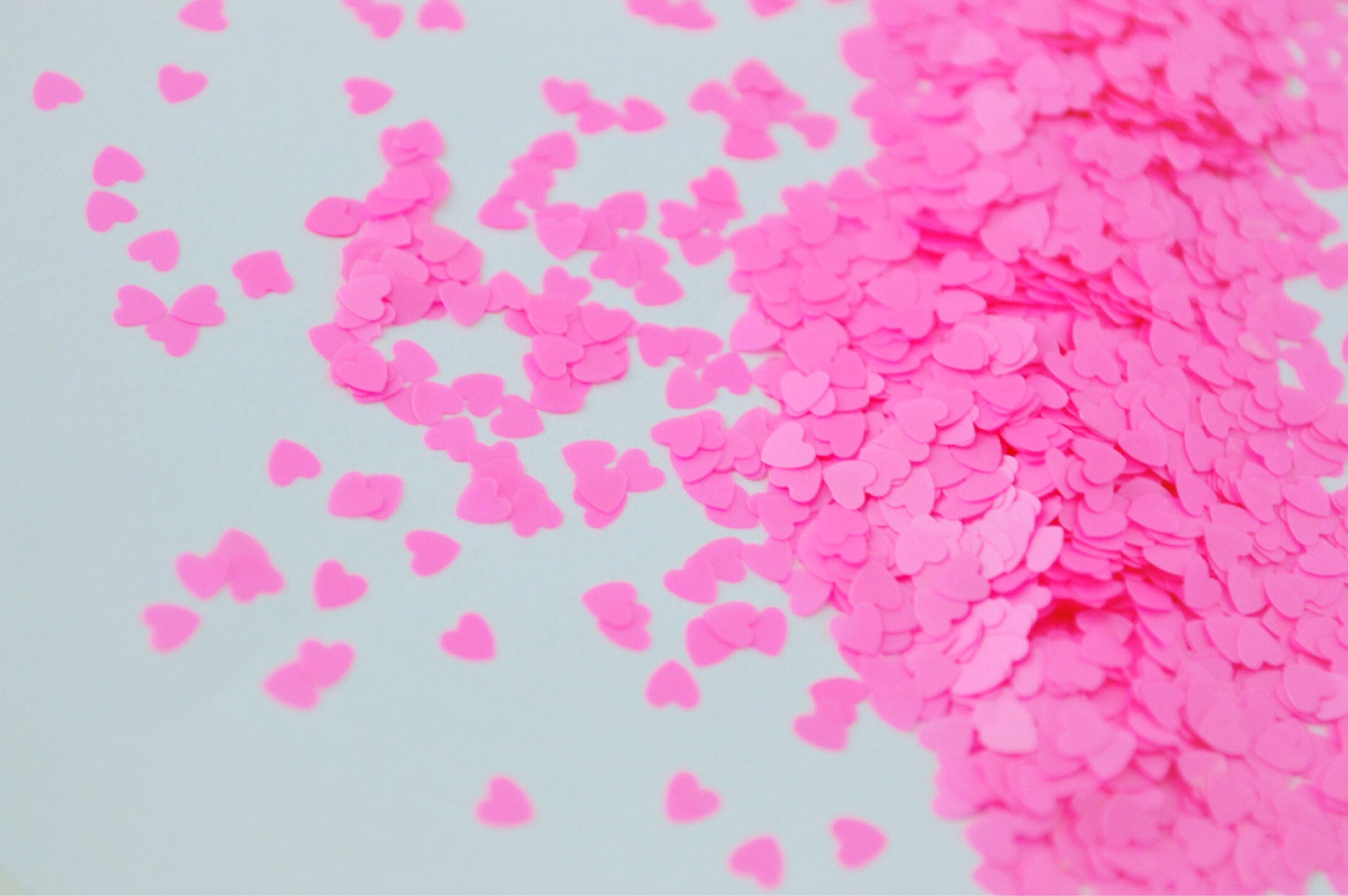3mm Neon Hot Pink Heart Glitter Resin Supplies Nail Art Slime - Etsy Canada