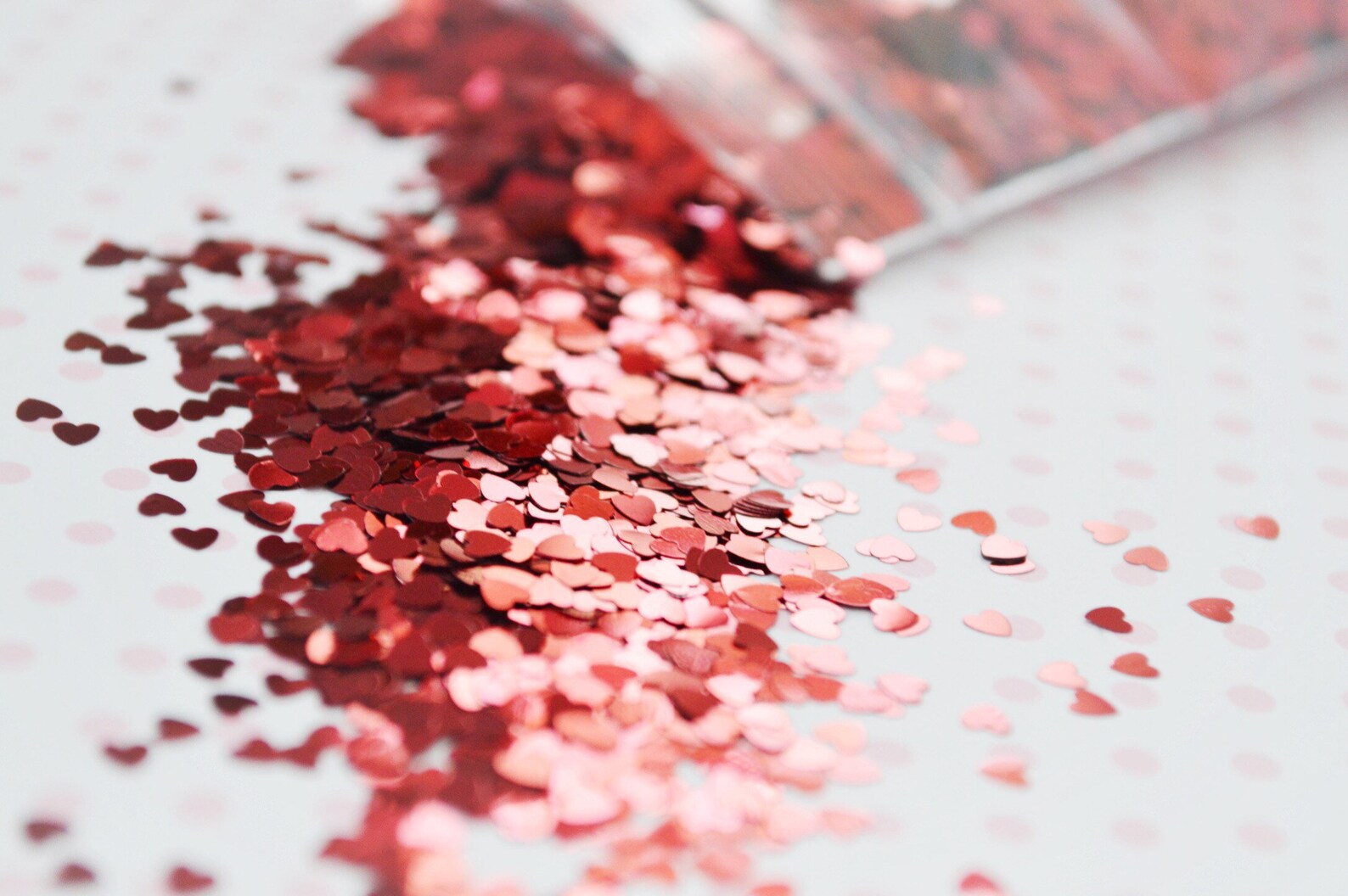 3mm Kawaii Metallic Red Heart Valentine Glitter Resin Supplies | Etsy