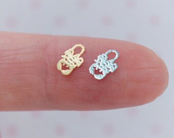5mm Kawaii Metallic Gold or Silver Fleur-de-lis Metal Glitter Resin ...