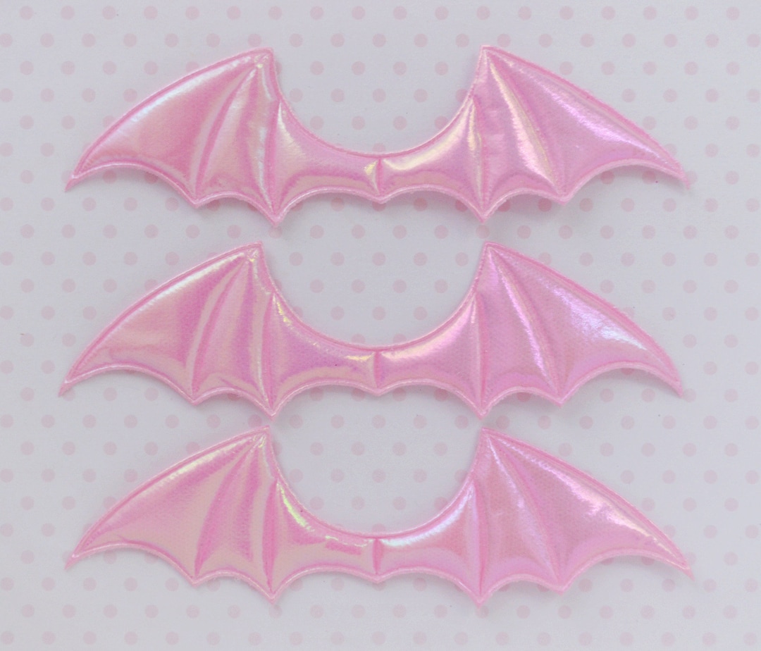 140mm HUGE Pearlescent Pink Bat Wing Pastel Goth Creepy Cute Halloween ...