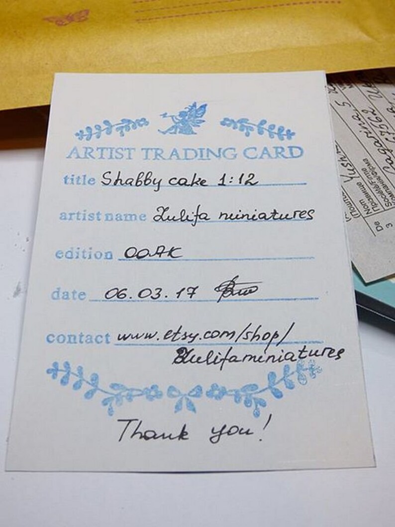 ATC ACEO Stamp Artist Trading Card Back Wreath Rubber Clear | Etsy