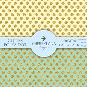 Glitter Polka Dot Printable Digital Paper 12x12 Wedding | Etsy