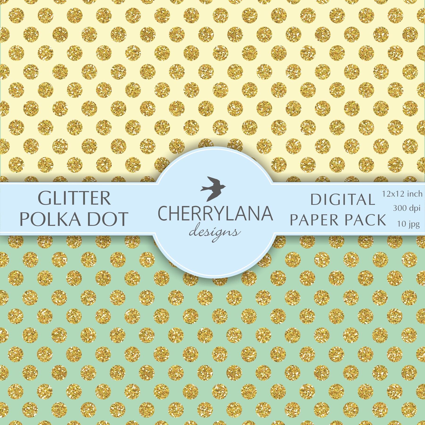 Glitter Polka Dot Printable Digital Paper 12x12 Wedding | Etsy