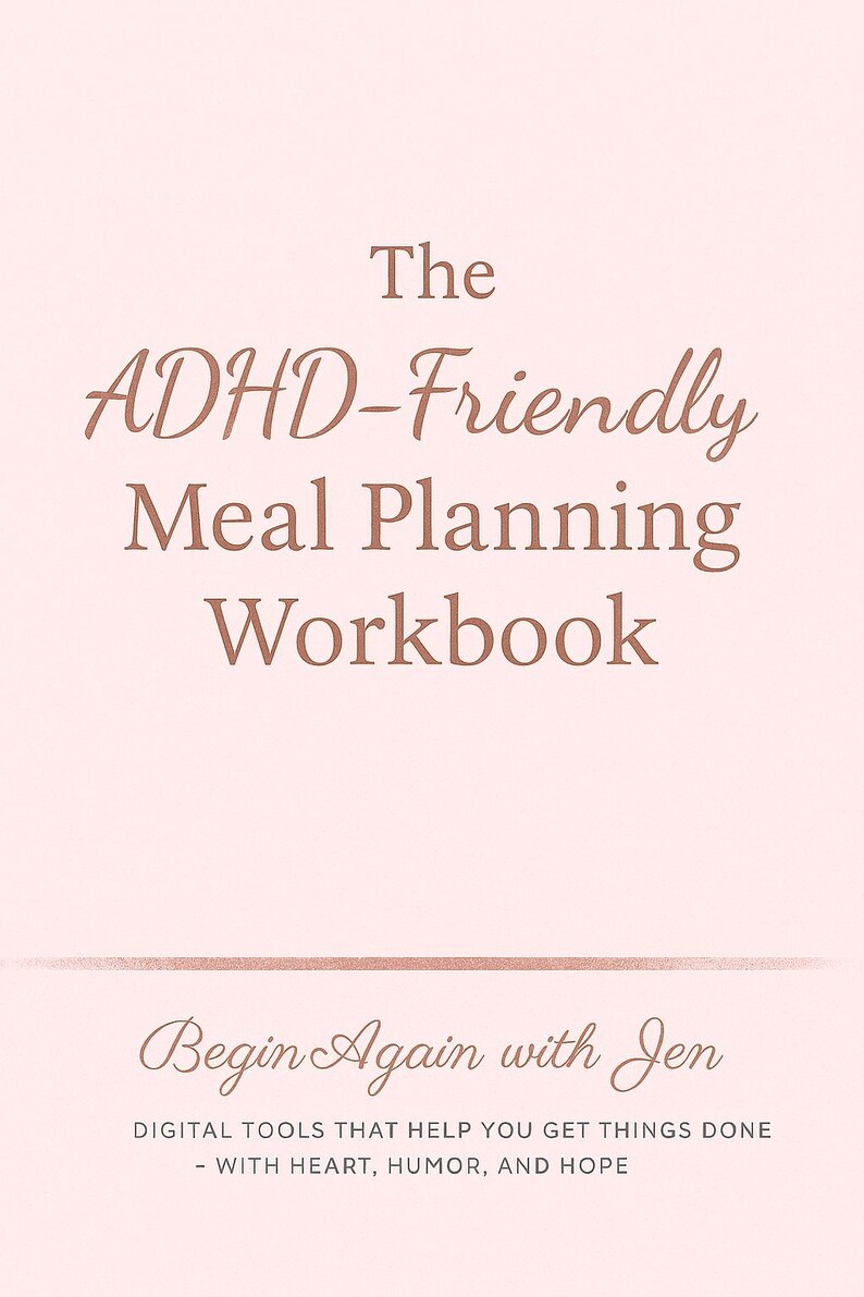 ADHD Meal Planning Workbook | Printable & Fillable PDF | Focus Planner ...