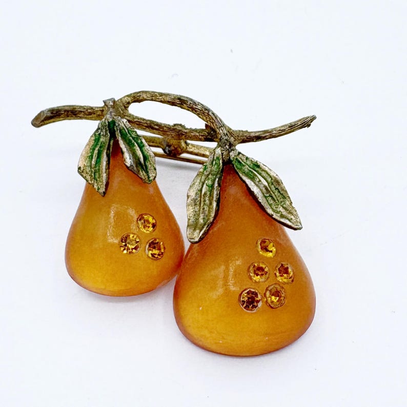 Vintage Austrian Austria 1940's Double Pear W/ Rhinestones Forbidden ...