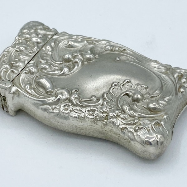 Antique Sterling Silver Match Safe - Etsy