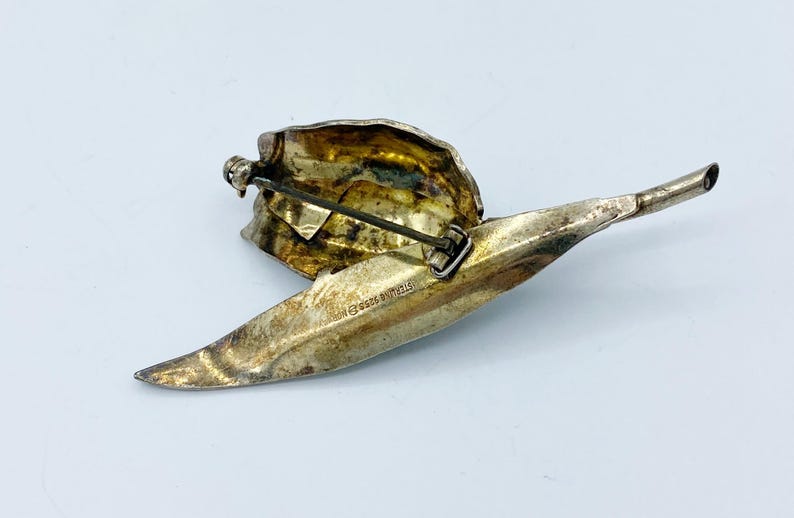 Vintage Hroar Prydz Norway Sterling Silver & Enamel Tulip Pin Signed - Etsy