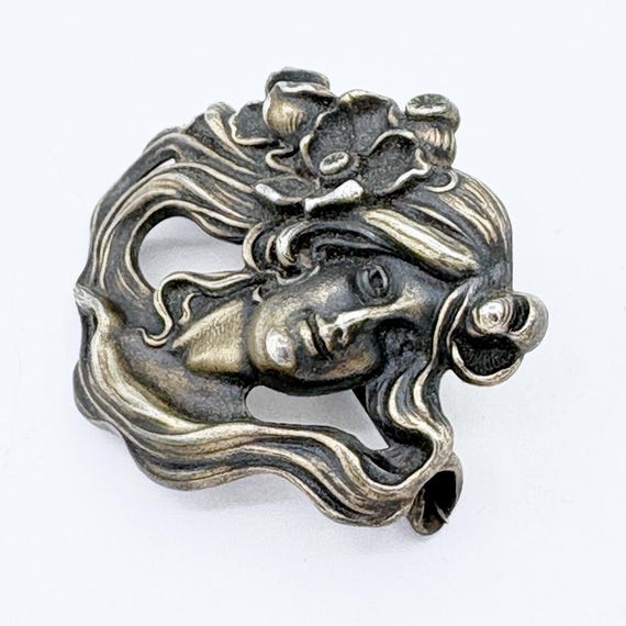 Antique Art Nouveau William Kerr Sterling Silver Pin … - Gem