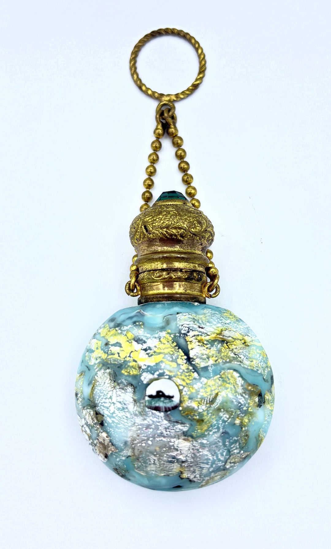 Antique Murano Glass Scent Bottle Gondola Lion of St. Mark Murrine ...