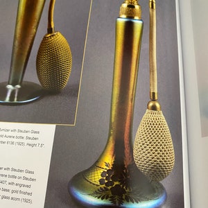 Vintage 1925 Devilbiss Gold Aurene Steuben Perfume Atomizer BOOK PIECE ...