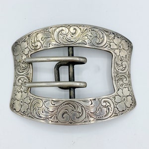 Antique Art Nouveau Sterling Silver Ornate Buckle by William Kerr - Etsy