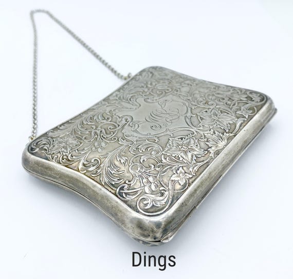 Antique Victorian Ornate Sterling Silver Hard Case Co… - Gem