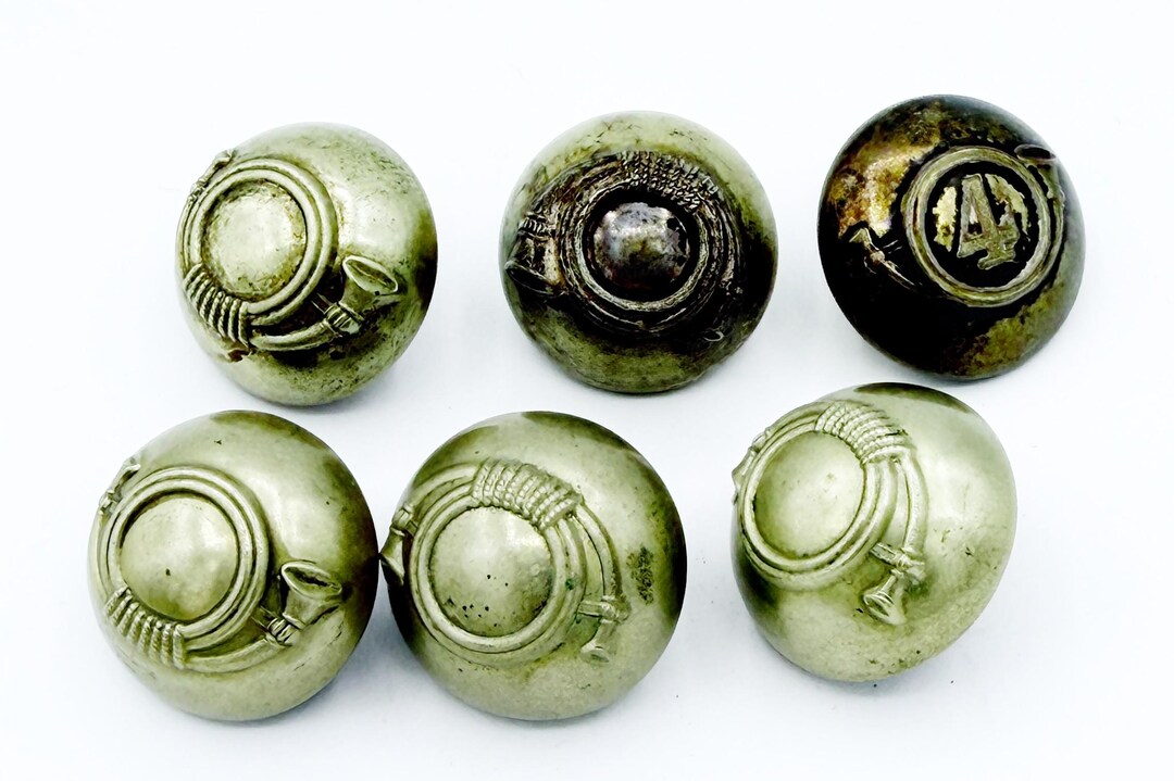 Antique 6 Pc Set Spanish American Bugle Buttons W. Paris - Etsy