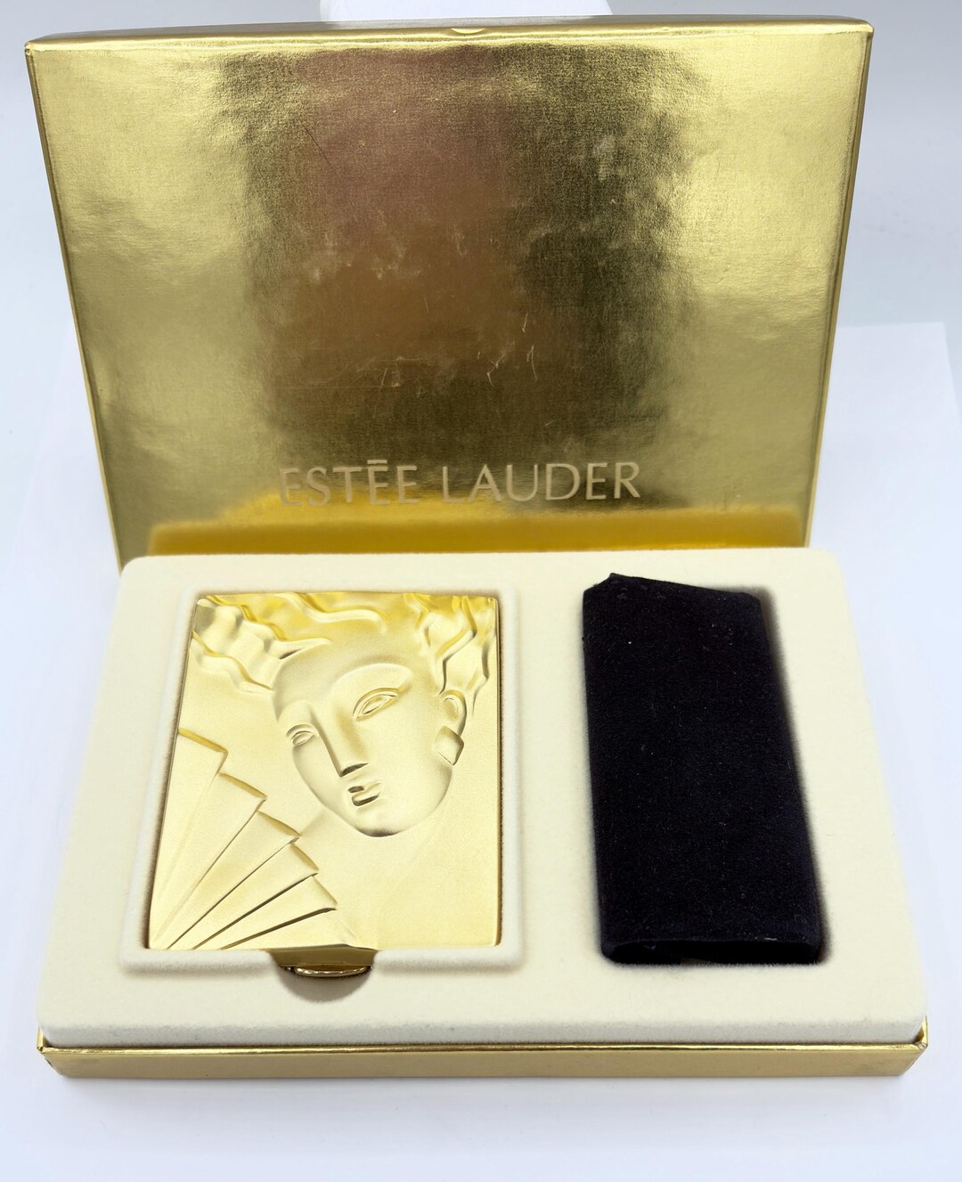 NIB Estee Lauder Art Deco Golden Age Compact Collection White Lucidity ...