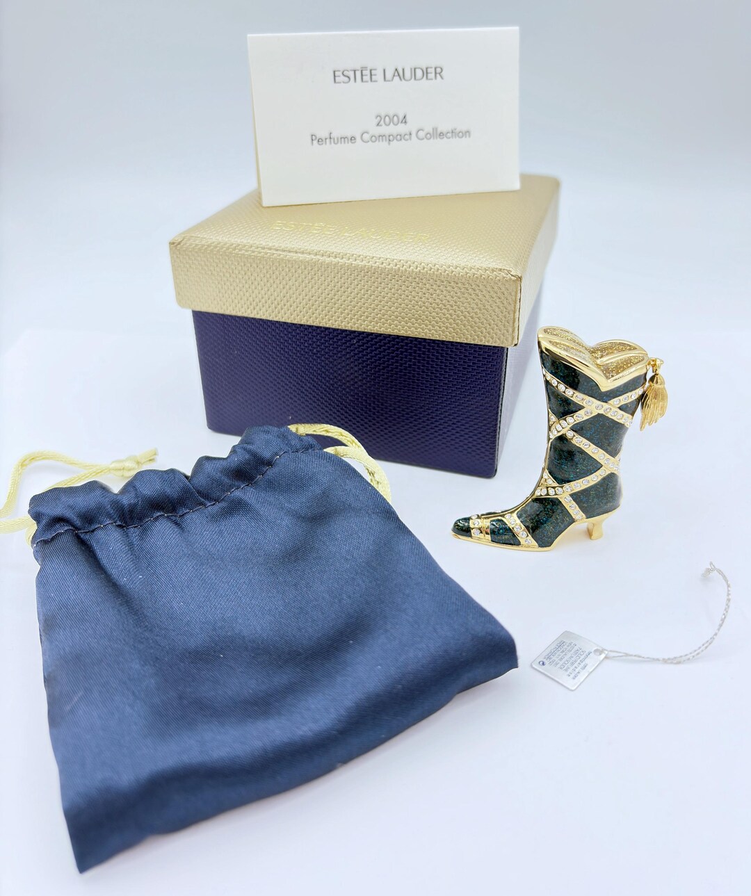 NIB Vintage Estee Lauder Jewels to Boot Solid Perfume Compact Beyond ...