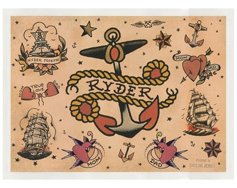 Sailor jerry art | Etsy