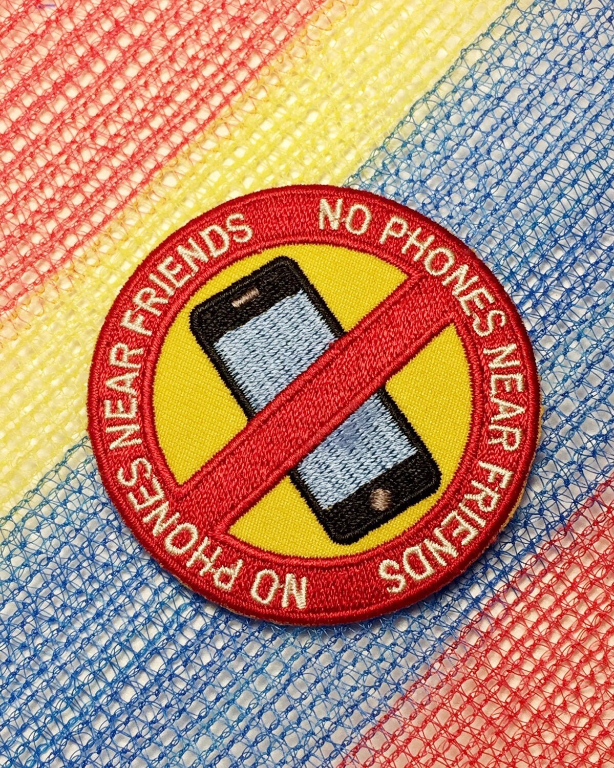No Phones Near Friends Patch - Etsy