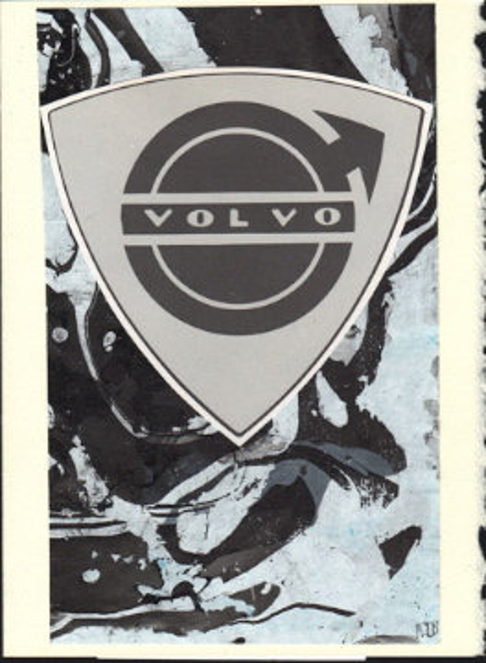 Insigne de voiture de VOLVO sur la grande carte marbrée de | Etsy