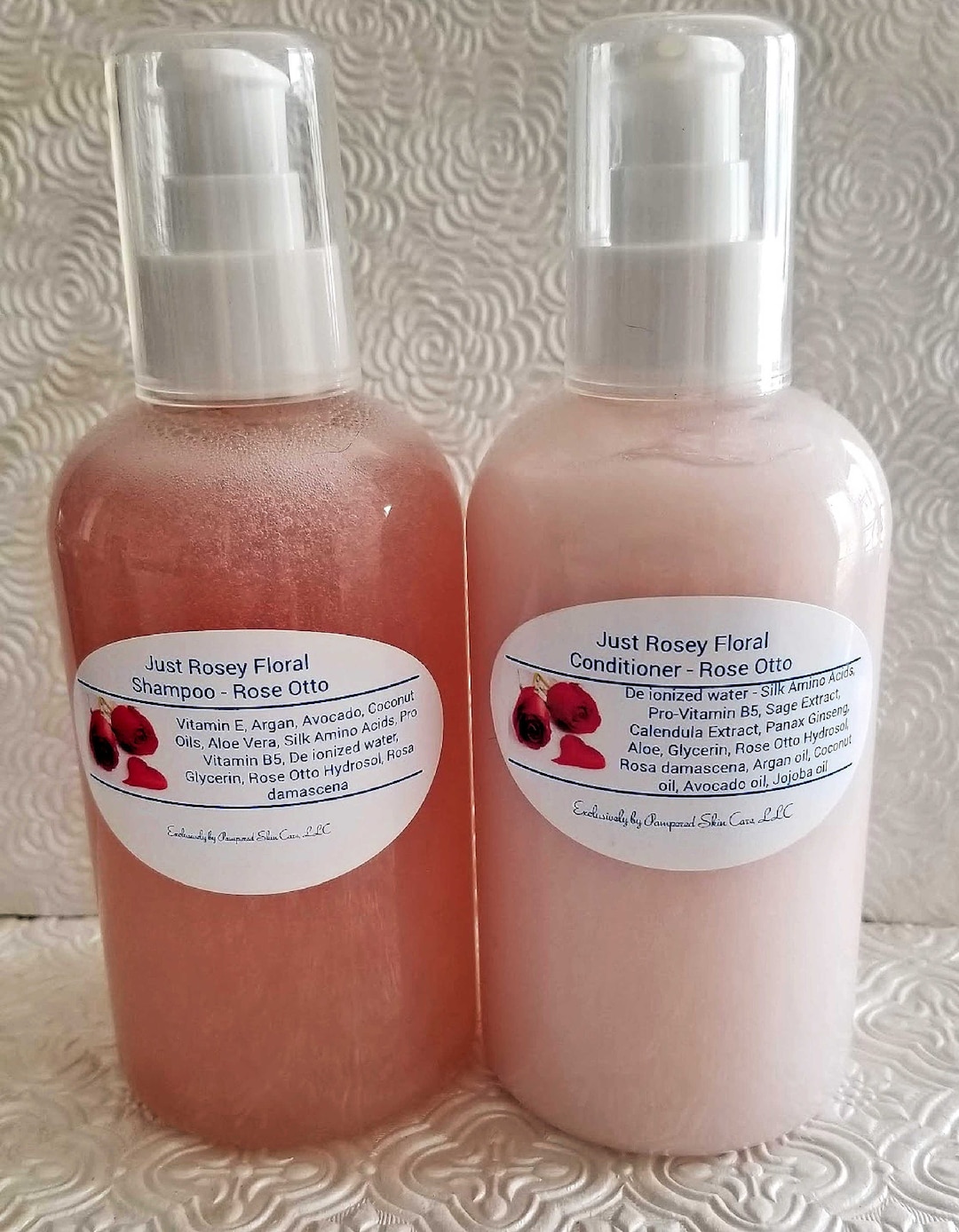 Just Rosey Floral Shampoo & Conditioner - Natural Scents, Rose Water - Etsy