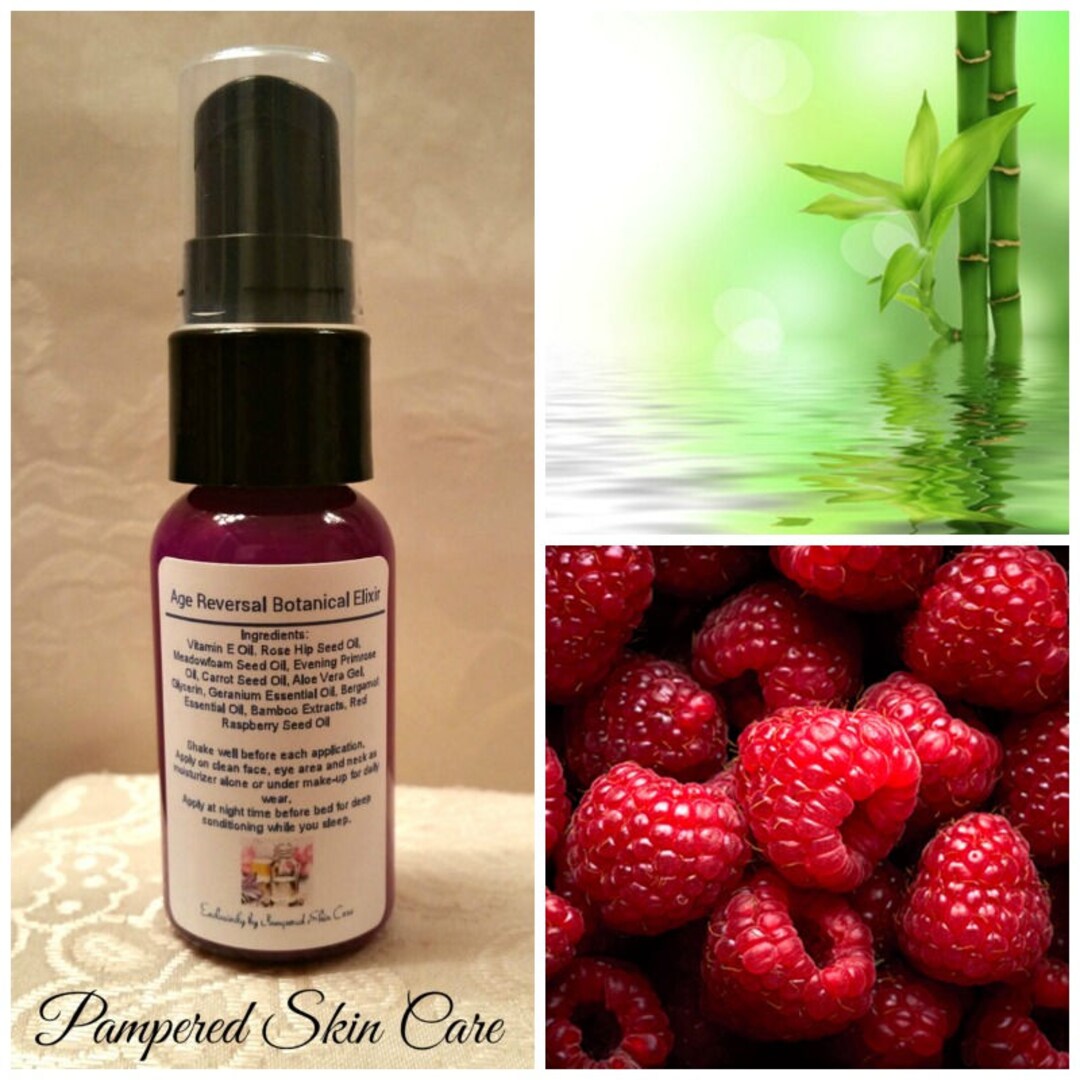 Mature Skin Botanical Elixir Bamboo Extract Red Raspberry - Etsy