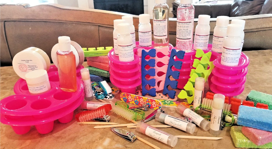 Mani Pedi Spa Party Kit: Bubbly Soak, Scrub, and Shea Polish - Etsy