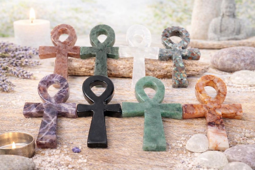 Crystal Ankh Key of Life | 4.25" Tall Stone Altar Ankh Carving - Etsy
