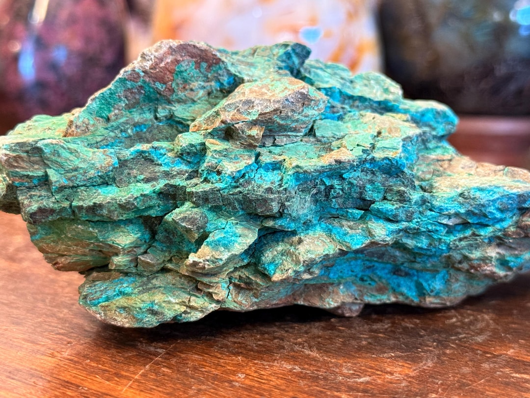 Namibian Shattuckite Rough Stone | Blue Green Copper Mineral Mix ...