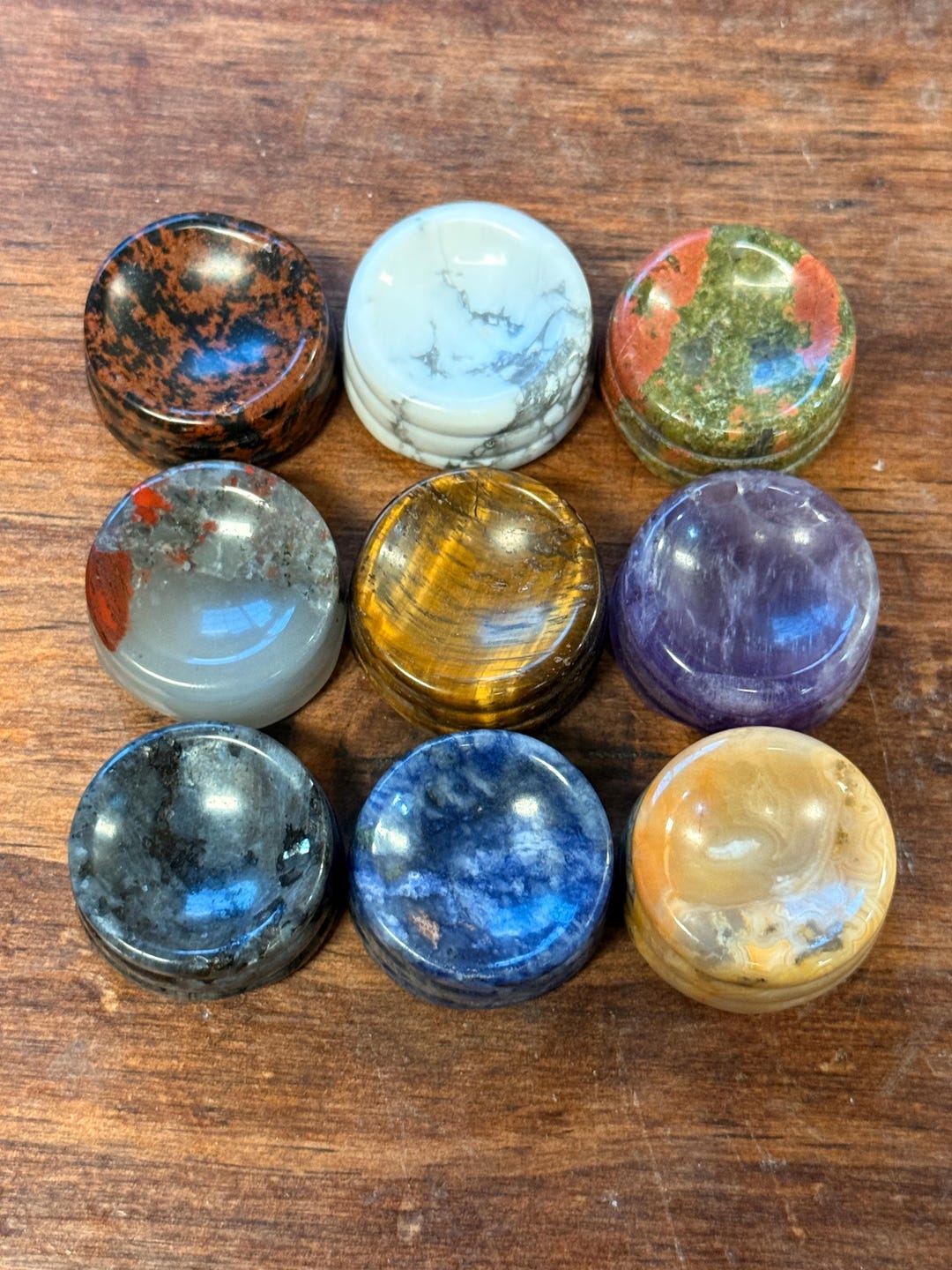 Set of 9 Different Crystal Sphere Stands | Everything Pictured From USA ...