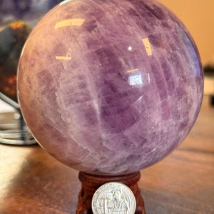 Rare! 4.4LB Big 4" Lavender Kunzite Sphere | High Grade Polished ...
