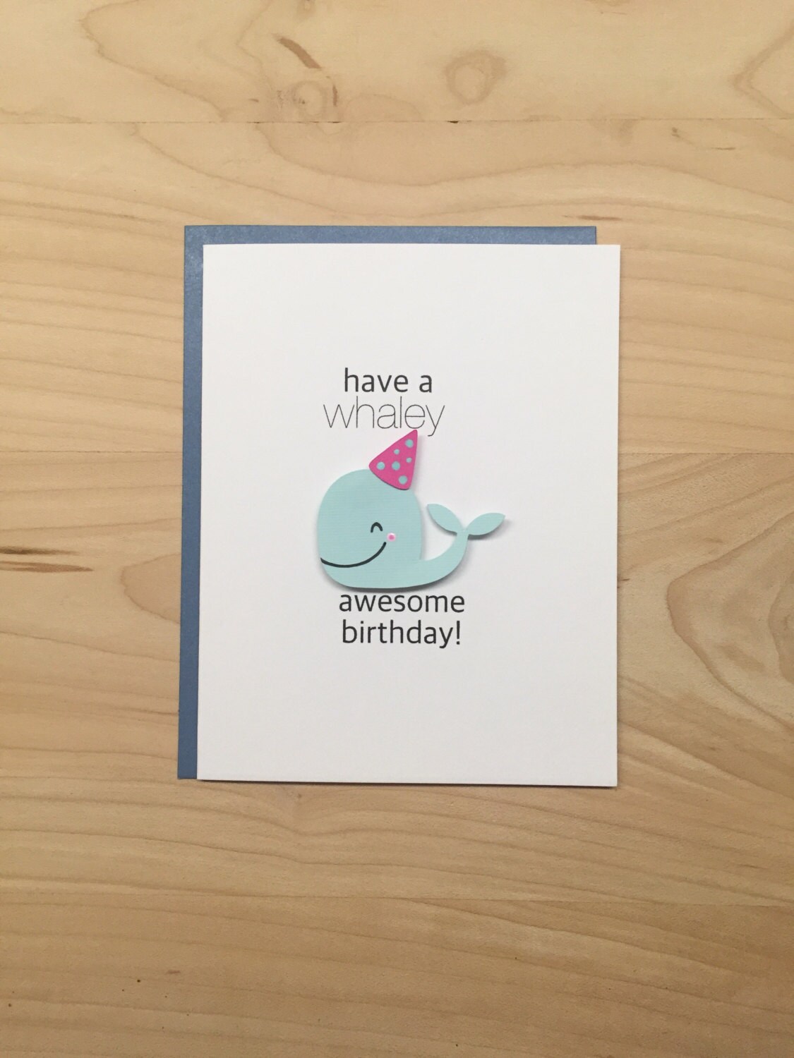 Whale Birthday Card, Happy Birthday Card, Cute Birthday Card, Kids ...