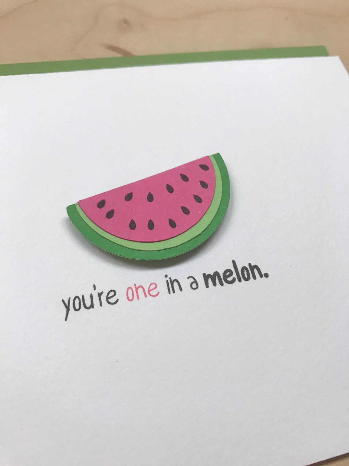 You're One in a Melon Card, Congratulations Card, Cute Birthday Card, Cute Anniversary Card ...