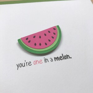 You're One in a Melon Card, Congratulations Card, Cute Birthday Card ...