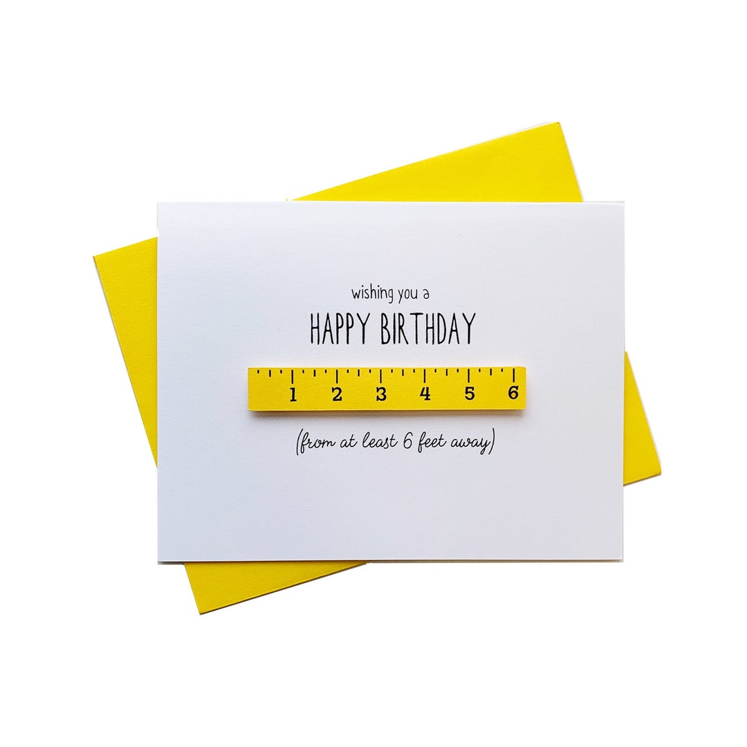 Quarantine Birthday Card, Social Distance Birthday Card, Funny ...