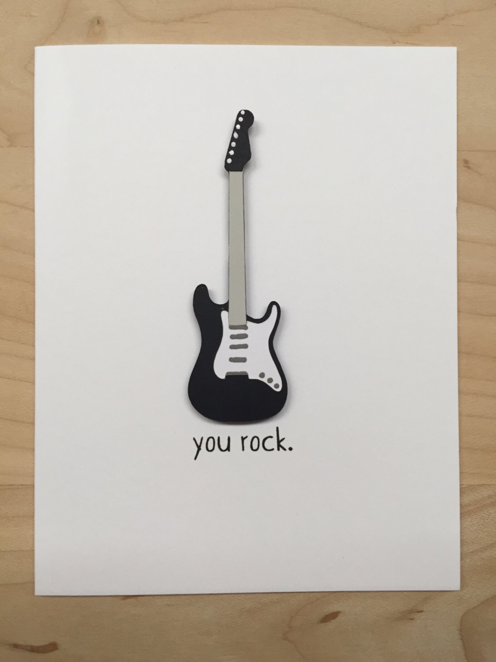 You Rock Congratulations Card Encouragement Card Guitar | Etsy