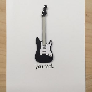 You Rock, Congratulations Card, Encouragement Card, Guitar Birthday ...