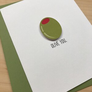 Olive You Card, Cute Anniversary Card, Cute Valentine's Day Card ...