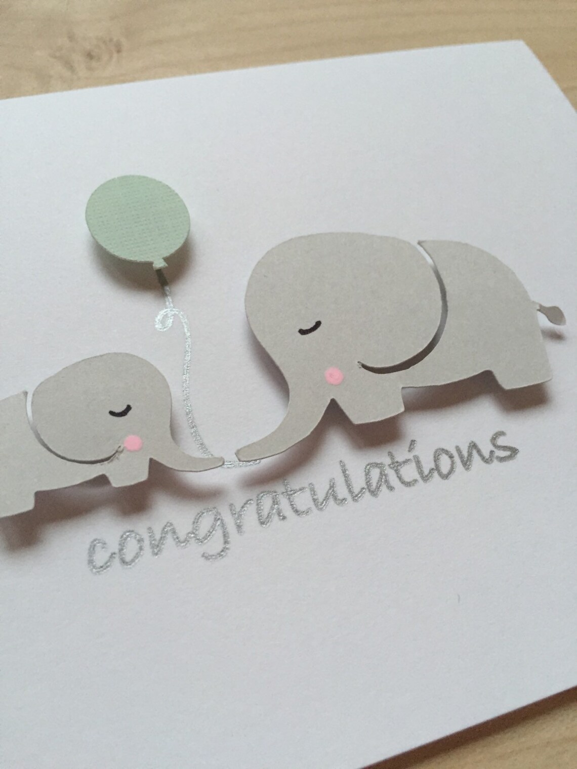 Elephant Baby Shower Card Baby Shower Congratulations Card - Etsy