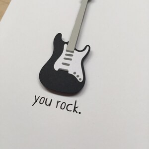 You Rock, Congratulations Card, Encouragement Card, Guitar Birthday ...