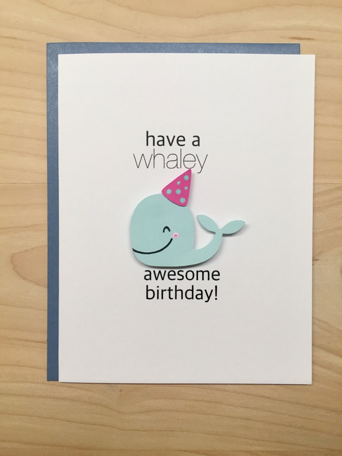 Whale Birthday Card Happy Birthday Card Cute Birthday Card | Etsy
