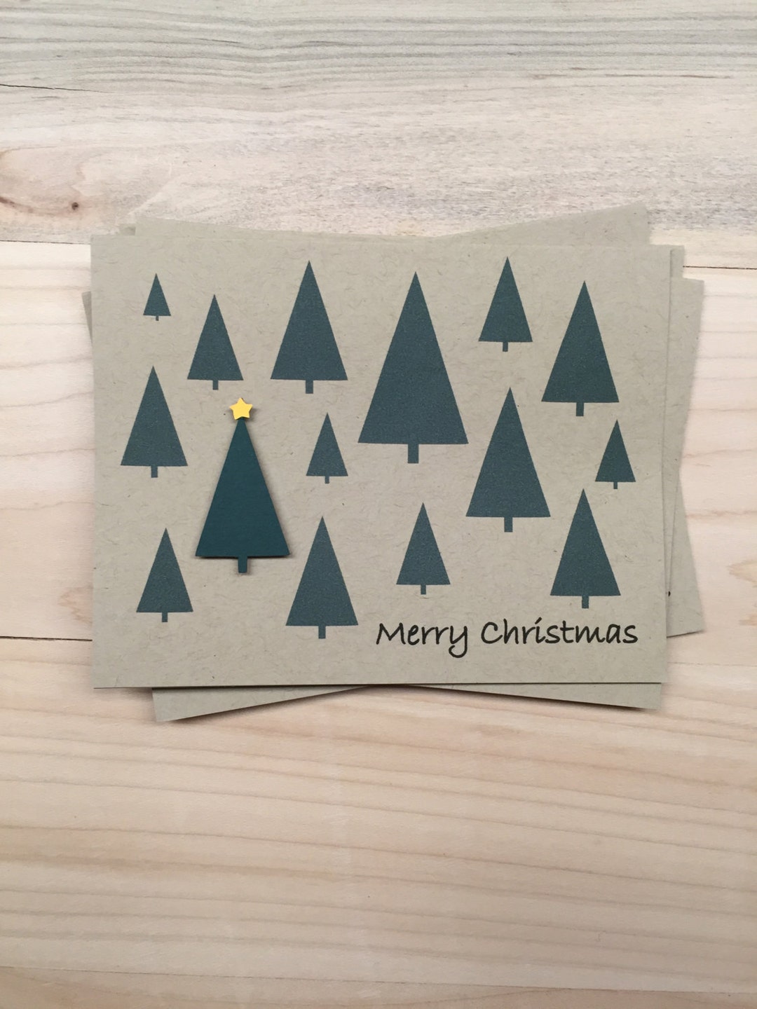 8 Merry Christmas Tree Cards, Set of 8 Holiday Cards, Boxed Holiday ...
