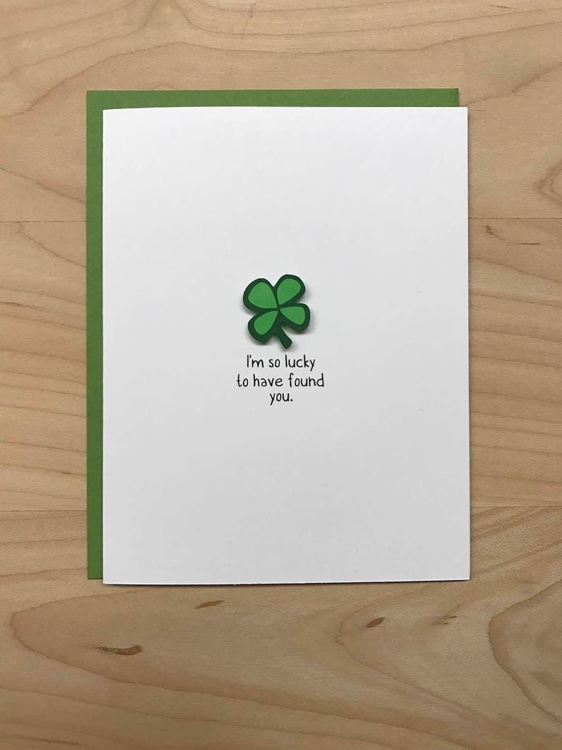 I'm so Lucky to Have Found You Shamrock Card St. - Etsy