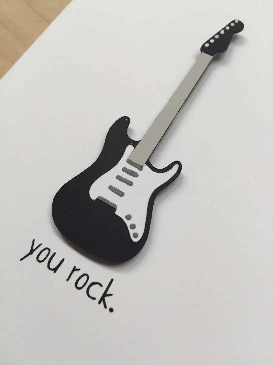 You Rock Congratulations Card Encouragement Card Guitar | Etsy