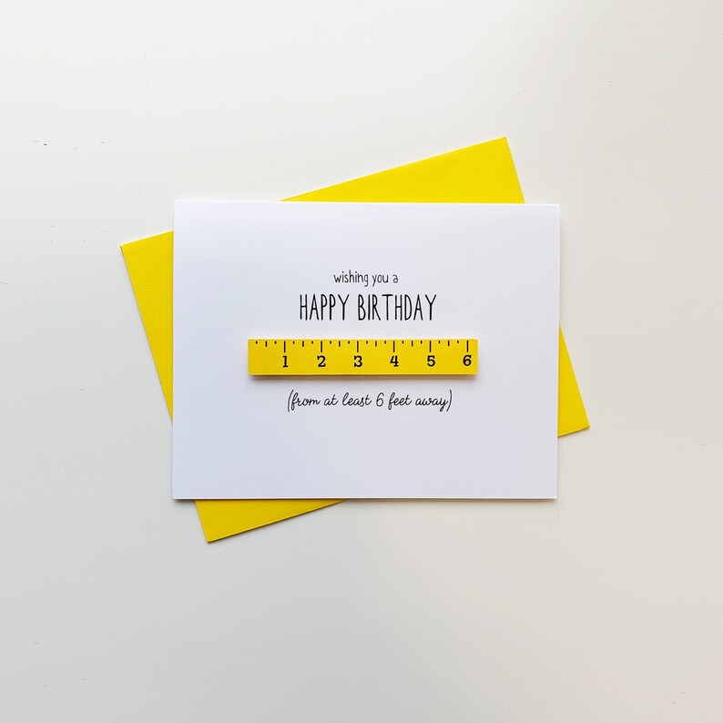 Quarantine Birthday Card Social Distance Birthday Card Funny - Etsy