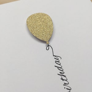 Glitter Birthday Card Set, Happy Birthday Card Set, Set of Balloon ...