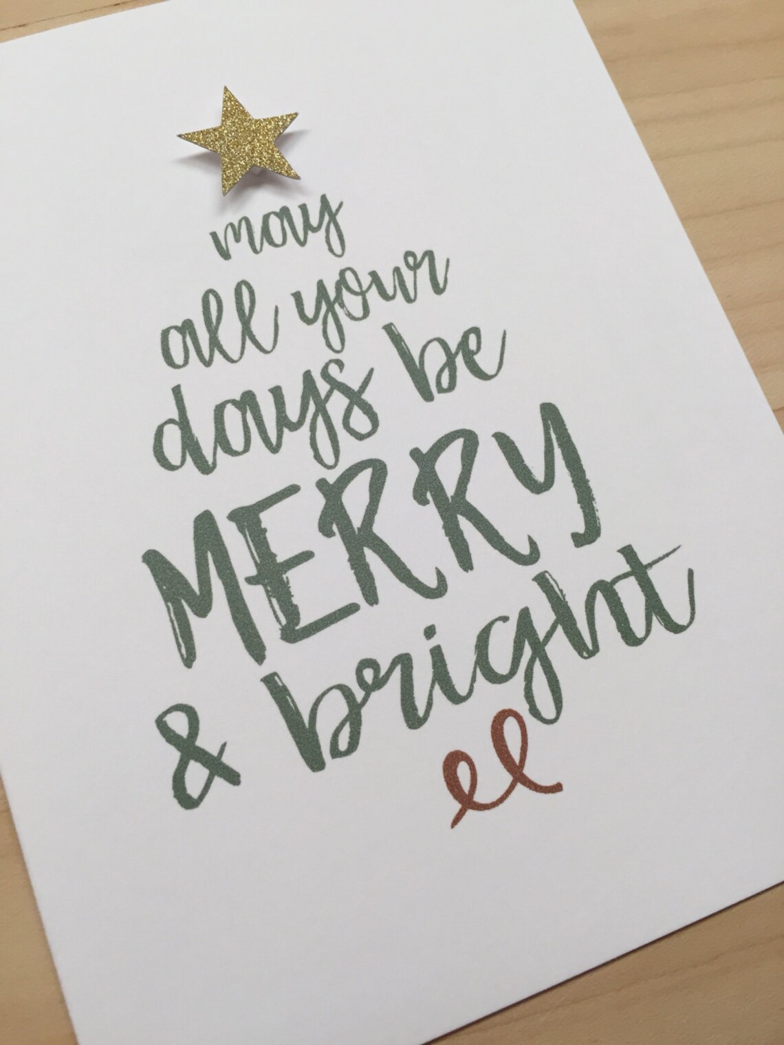 May All Your Days Be Merry and Bright Christmas Card Set - Etsy